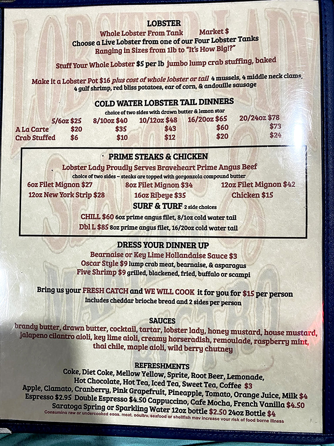 The menu reads like a love letter to crustaceans, with options that make choosing just one dish nearly impossible.