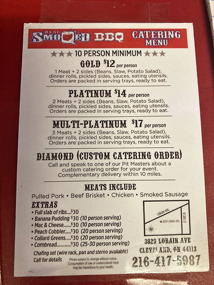The menu reads like a carnivore's love letter, with prices that won't require a second mortgage.