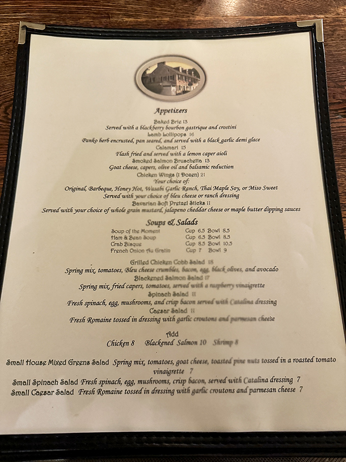 A menu that reads like a love letter to classic American cuisine, where every dish promises the comfort of tradition with just enough modern flair.