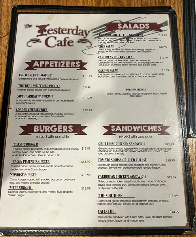 This menu isn't just a list of food&mdash;it's a love letter to Southern cuisine. The "Real Dill" fried pickles alone are worth the drive.