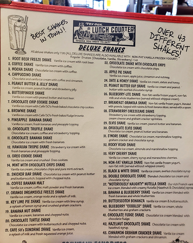 Forty-three milkshake flavors isn't just a menu&mdash;it's a challenge to your willpower and waistline that's absolutely worth accepting.