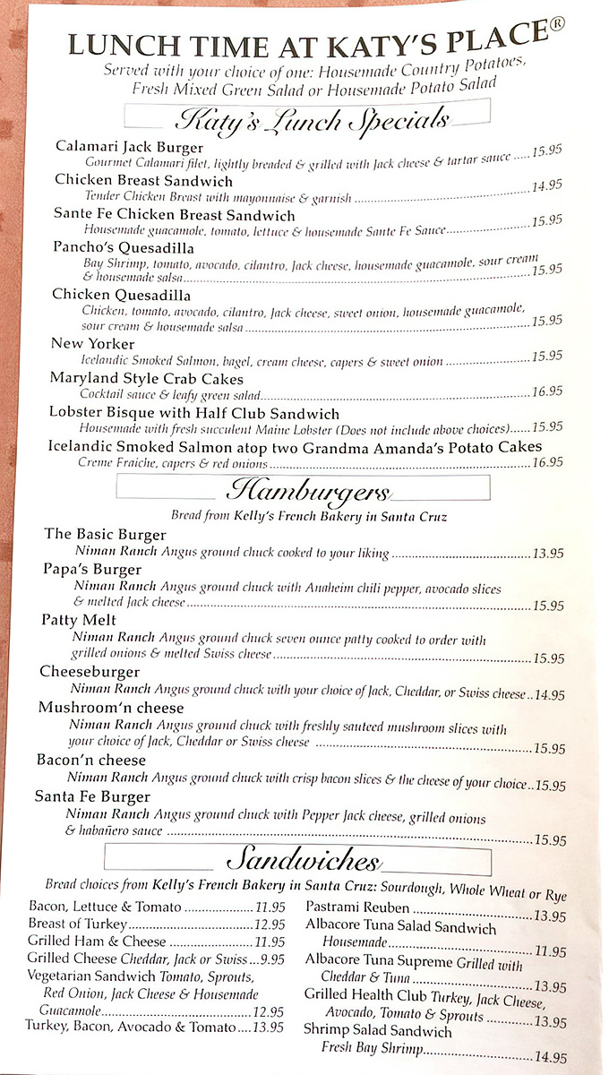 Reading Katy's menu is like finding the breakfast version of War and Peace &ndash; epic in scope, rich in character, and guaranteed to change your life.