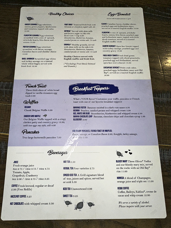 This menu reads like a love letter to breakfast classics&mdash;proof that sometimes the best innovation is perfecting tradition.