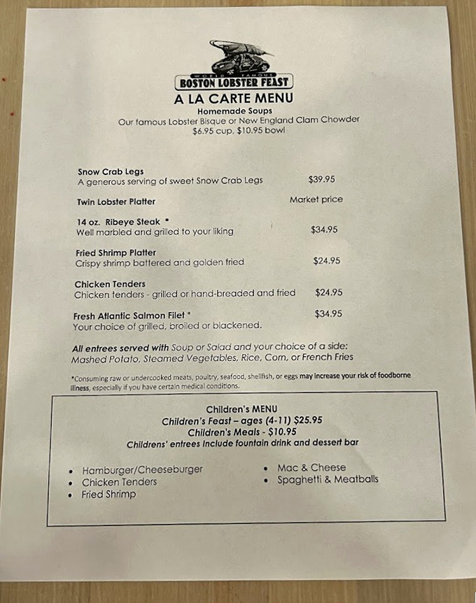 The menu might be the only thing you don't need at this buffet paradise, but it's there for the à la carte rebels.