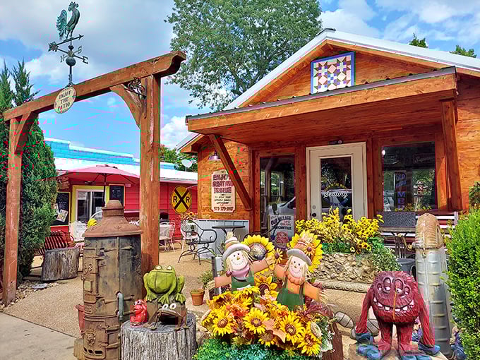 The Old Village Mercantile isn't just a store; it's a time machine with sunflowers. Those garden gnomes aren't decorations &ndash; they're the welcoming committee!