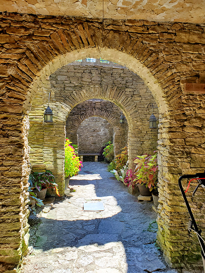 Sunlight streams through these perfectly crafted stone archways, creating a corridor that feels straight out of Game of Thrones&mdash;minus the dragons.