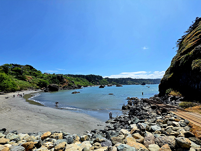 The beach that time forgot. No crowds, no vendors&mdash;just rocks, waves, and the occasional beachcomber searching for treasures.