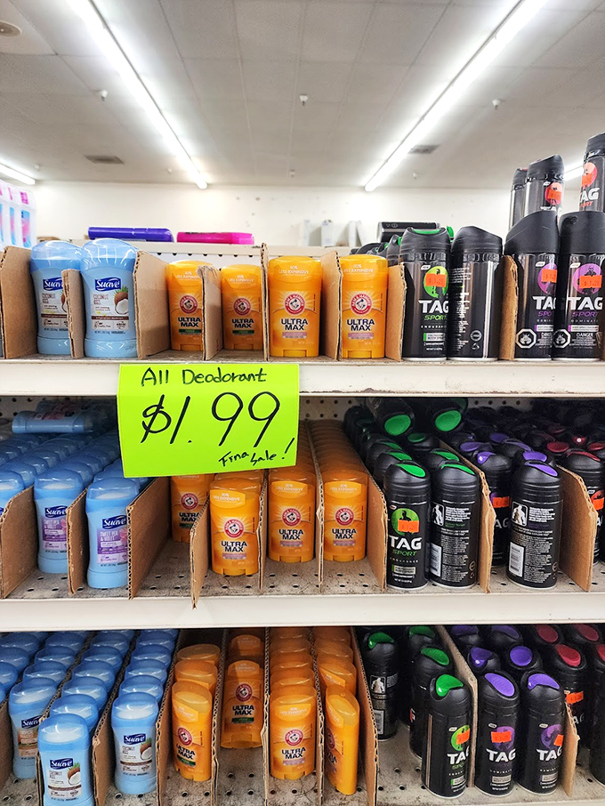 Deodorant paradise! Where else can you find name-brand freshness for $1.99? My armpits are practically singing with joy.