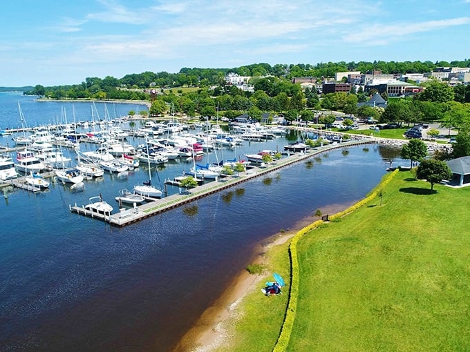 The marina isn't just for boat owners&mdash;it's nature's front-row seat to Michigan's most spectacular sunsets, complete with a soundtrack of gentle waves.