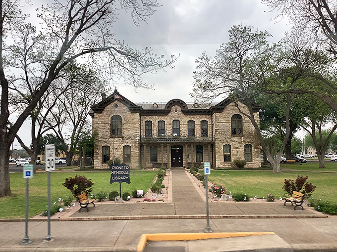 The Pioneer Memorial Library stands as a limestone testament to history, where architecture and literature create the perfect marriage of form and function.