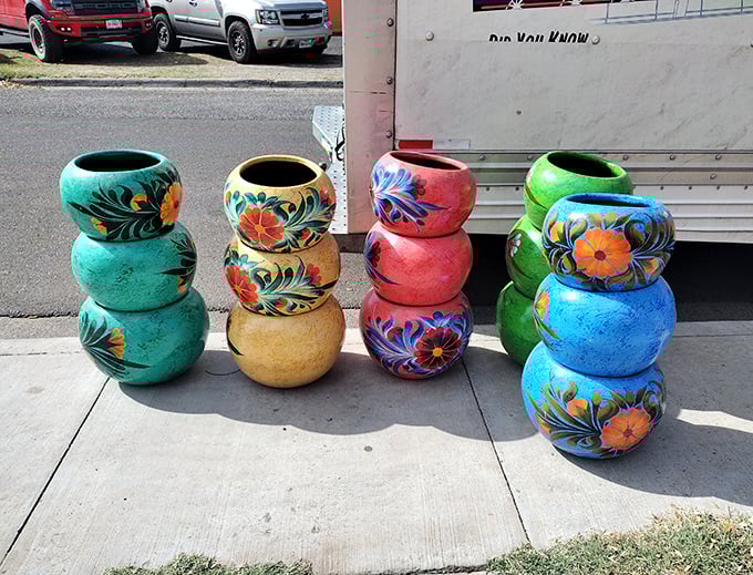These vibrant hand-painted pots bring a splash of artisanal color to any garden&mdash;proof that beauty doesn't need Amazon Prime.