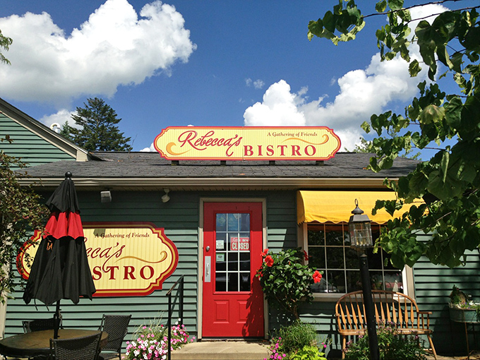 Rebecca's Bistro's cheerful red door might as well have a sign saying "Enter hungry, leave euphoric."
