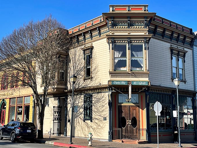 Corner buildings in Eureka don't just occupy space &ndash; they command it, with ornate details that make modern construction look like it's not even trying.