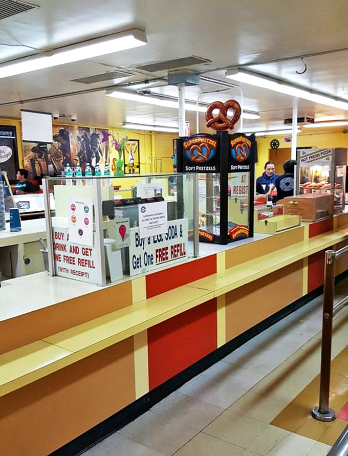 Forget food courts at the mall—swap meet food stands offer authentic flavors and that magical combination of pretzel, pizza, and free refills.