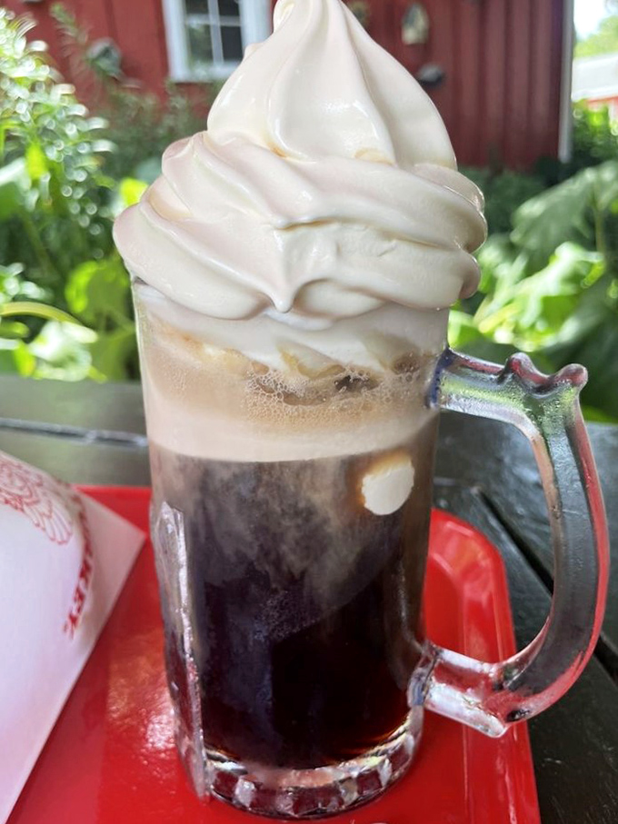 The crown jewel: a root beer float that defies physics with its perfect foam-to-liquid ratio and ice cream that melts just slowly enough.