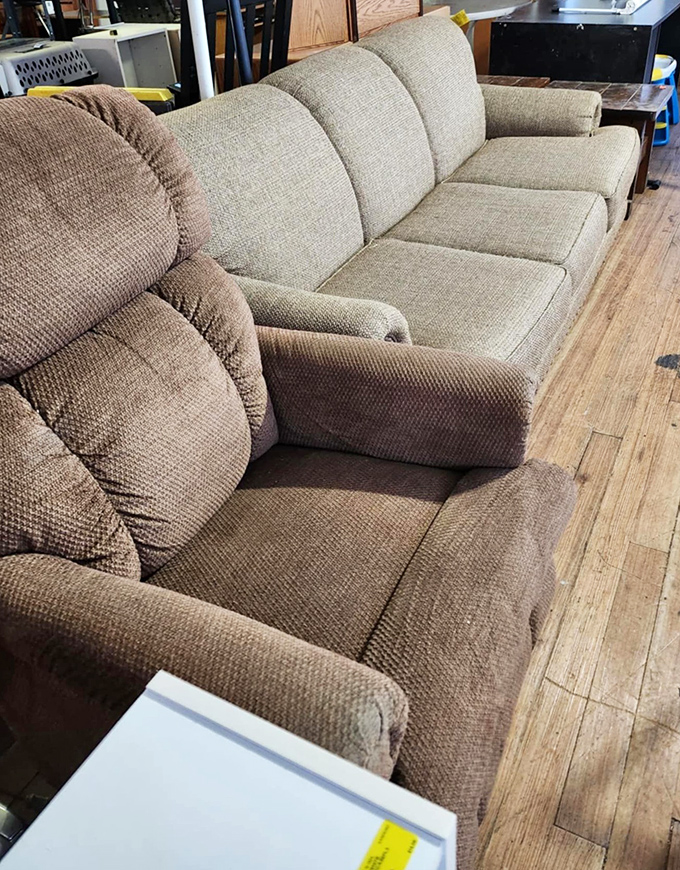 This sectional sofa looks more comfortable than most hotel beds and costs less than dinner out.