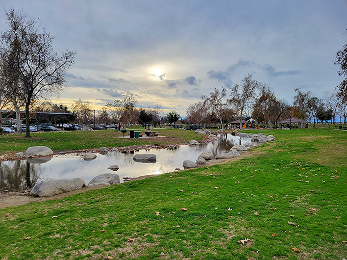 The Park at River Walk offers tranquil water features and green spaces where you can contemplate life's big questions&mdash;like why you ever paid Bay Area rent.