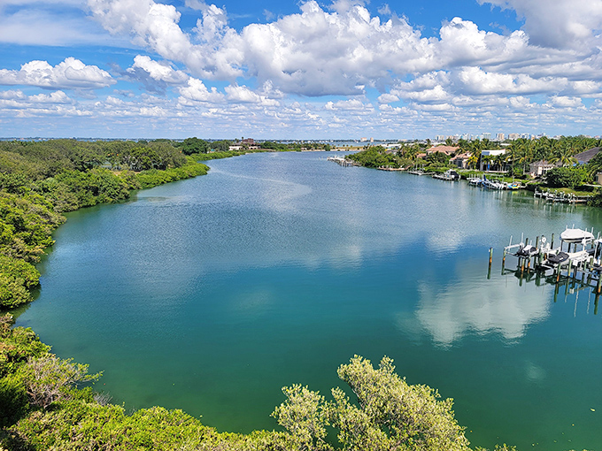 Where the bay meets the mangroves, creating a watercolor painting that Mother Nature updates hourly with shifting light.
