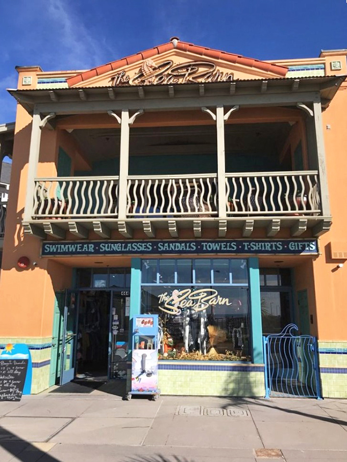 The Sea Barn isn't just a shop, it's a colorful slice of California beach culture where flip-flops are considered formal wear.