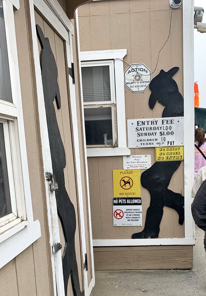 A dollar for admission might be the best investment in fun you'll make all weekend. The unassuming entrance belies the wonderland within.