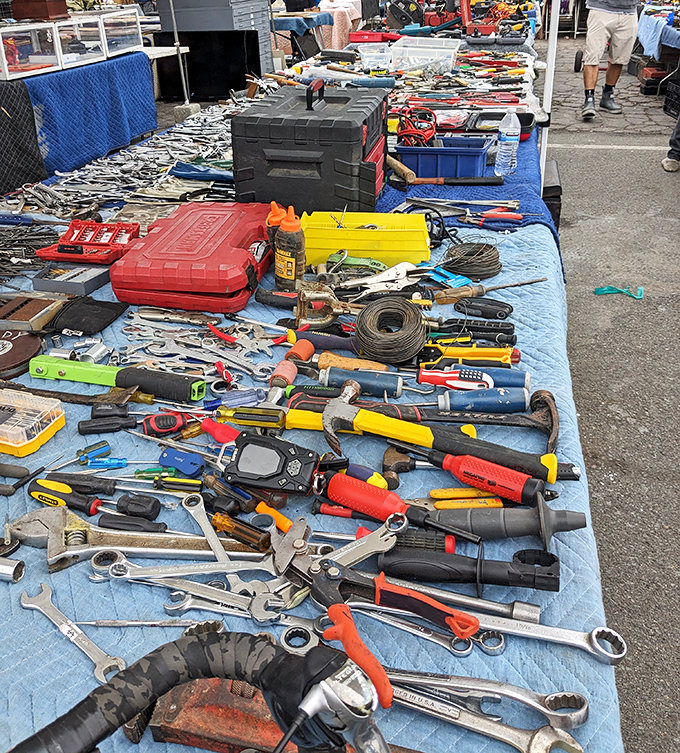 Tool heaven for the DIY enthusiast &ndash; where wrenches, pliers, and mystery gadgets await their second chance at usefulness.