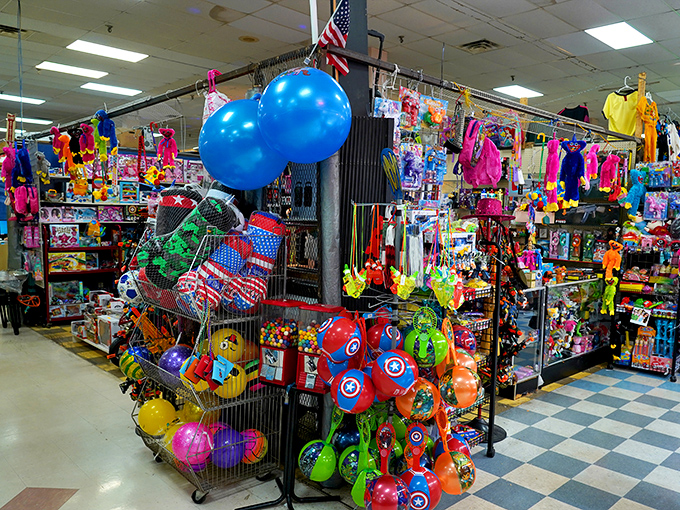 A toy explosion that would make any inner child do backflips. Somewhere in this colorful chaos is the action figure you've been telling your spouse you definitely don't still think about.