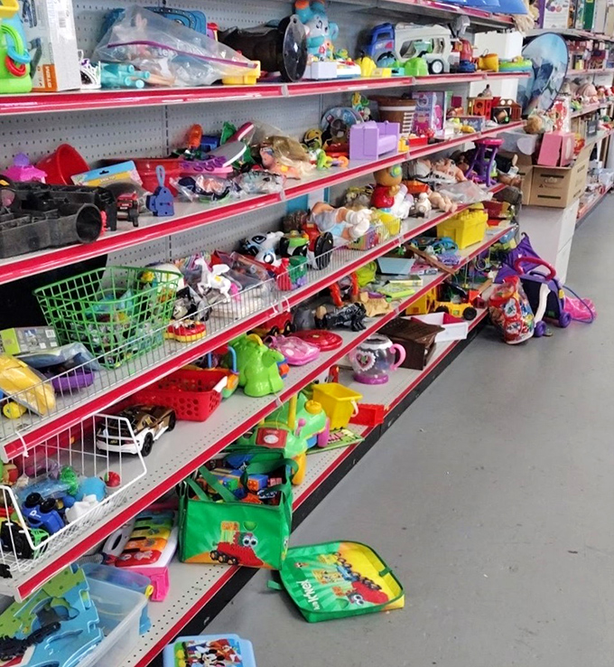 Toy paradise! Where childhood dreams get a second chance and parents' wallets get a much-needed break from retail prices.