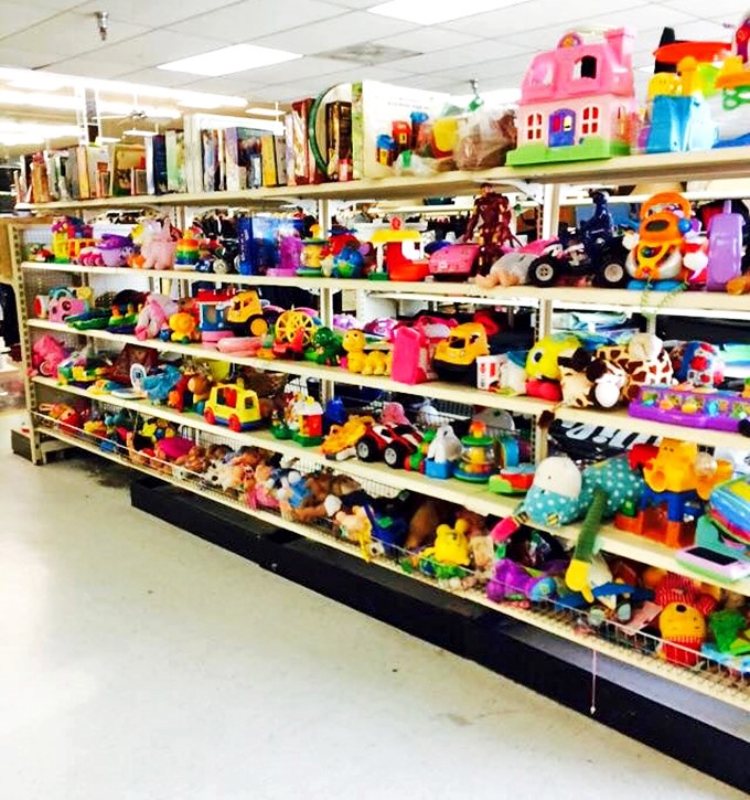 Childhood joy by the shelf-full! This toy section is where nostalgia meets practicality, with enough plastic wonders to make any grandparent the family hero.