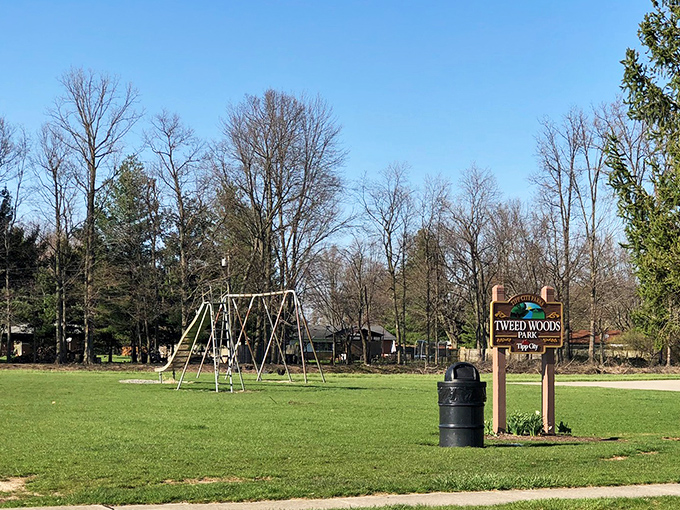 Tweed Woods Park offers a perfect slice of suburban serenity. Those swings aren't just for kids&mdash;they're time machines to simpler days.