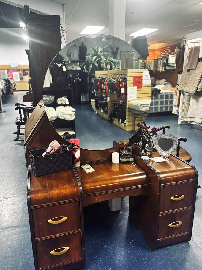 This vintage vanity isn't just furniture&mdash;it's a time machine to when getting ready was an event, not just swiping on lip balm before Zoom.