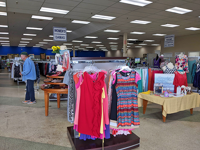The women's clothing section offers a rainbow of possibilities where yesterday's fashion finds new appreciation today.
