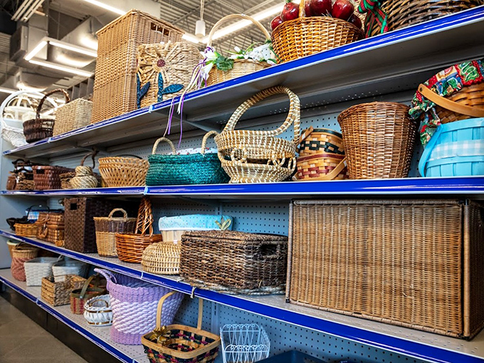 Wicker basket heaven awaits - because everyone needs at least seventeen different ways to organize their stuff.
