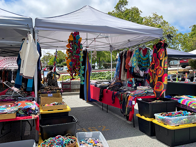 A riot of colors and patterns hangs from simple racks&mdash;each garment with its own history, waiting for a second act in someone else's wardrobe.