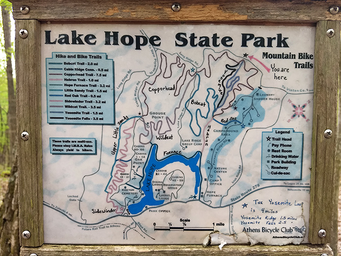 Not all who wander are lost, but this trail map certainly helps those who might be. Adventure awaits at every color-coded path.