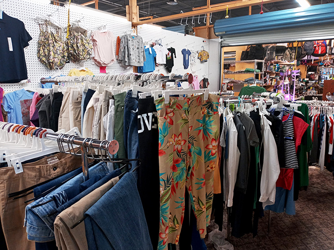 Fashion archaeology at its finest! Dig through these racks and you might unearth everything from last season's trends to vintage gems.