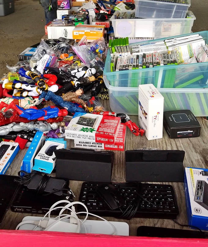 One shopper's childhood nostalgia is another's collectible goldmine. This toy table could fund a semester of college or reclaim lost memories.