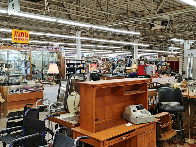 A furniture hunter's paradise where that perfect pine cabinet waits patiently for its forever home. The hunt is half the fun!