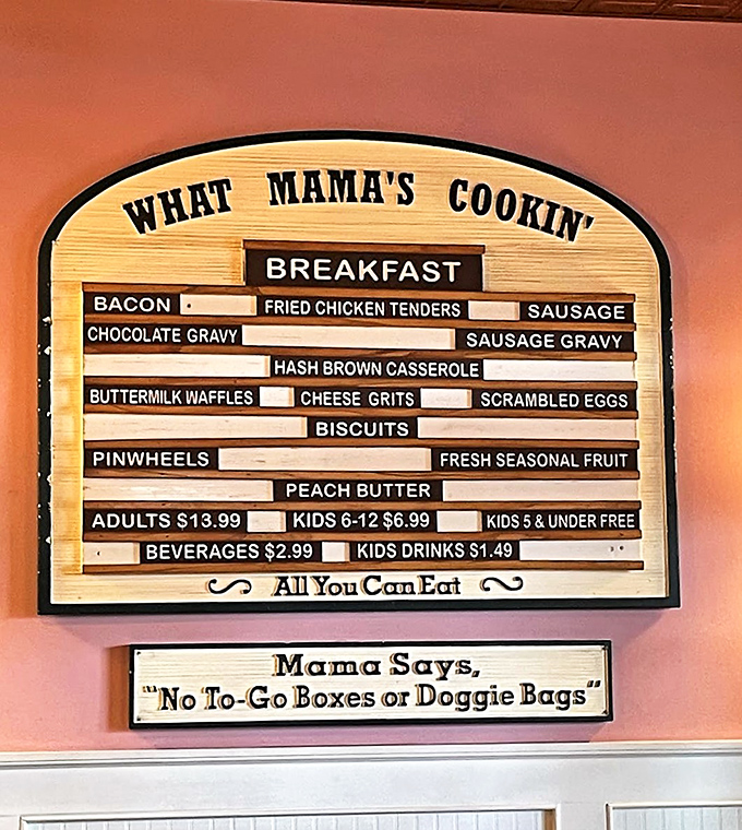 This menu board isn't just a list&mdash;it's a roadmap to happiness. Notice there's no kale in sight!