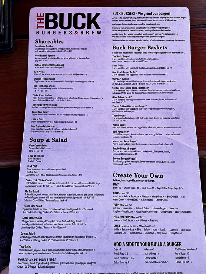 The menu reads like a love letter to burger enthusiasts&mdash;each option more tempting than the last.