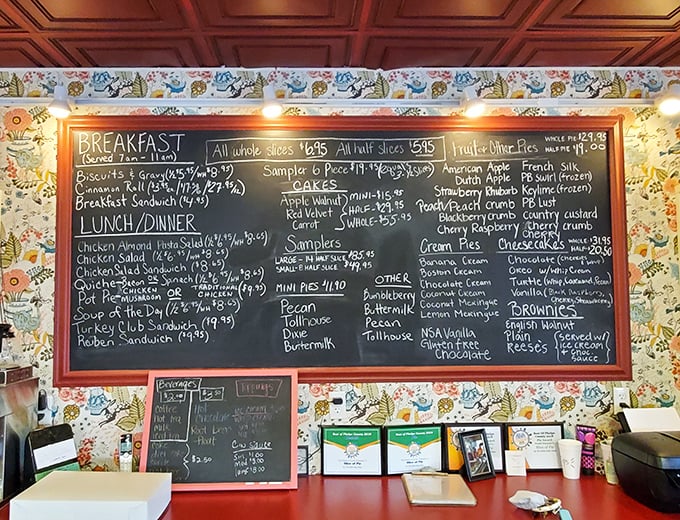 This menu board isn't just a list&mdash;it's a roadmap to happiness. Each chalked item represents a different path to what might be the best decision you make all day.