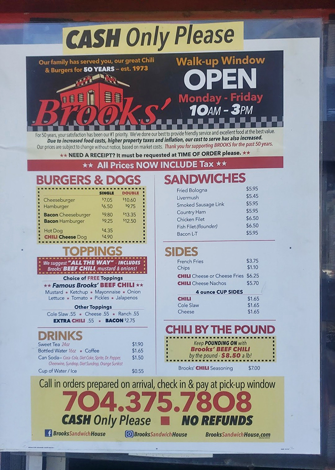 A menu board that tells you everything you need to know about life's priorities: burgers, dogs, and that famous chili.