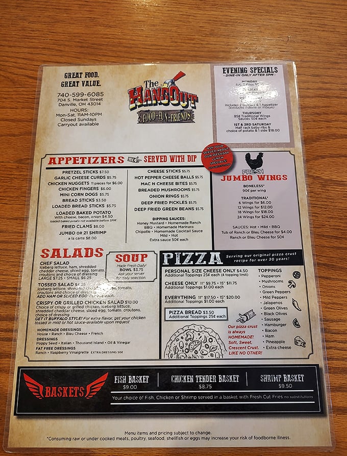 A menu that doesn't need fancy fonts to impress&mdash;just honest offerings that have kept locals coming back for decades.