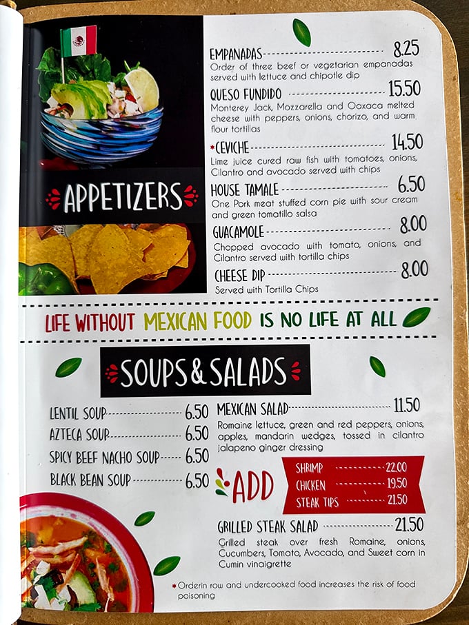 Life without Mexican food is no life at all isn't just menu philosophy&mdash;it's gospel truth. The appetizer section alone could sustain a small civilization.