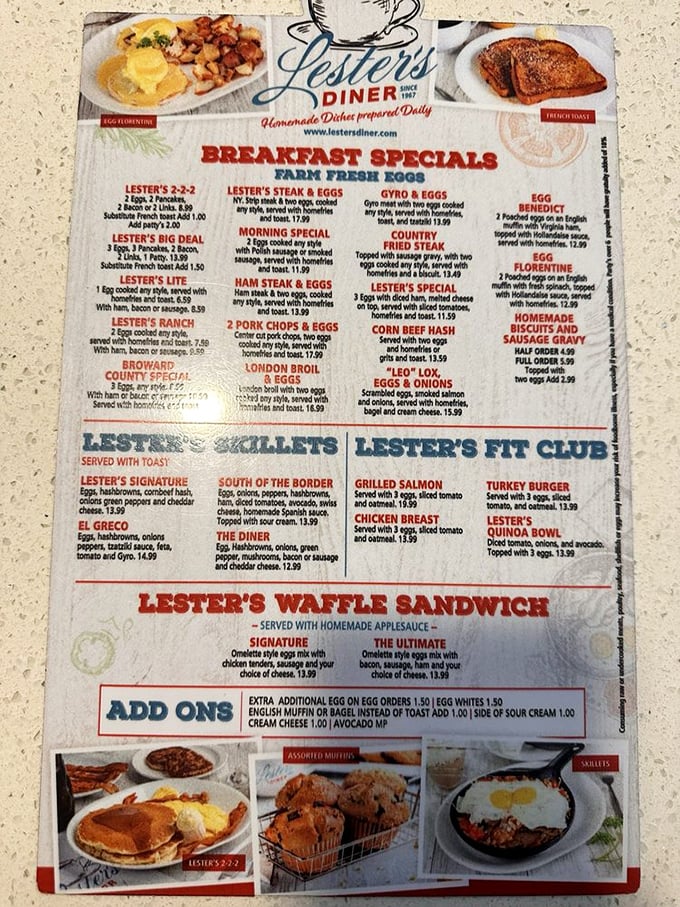 A menu that requires strategic planning and possibly a spreadsheet. Breakfast all day is civilization's greatest achievement.