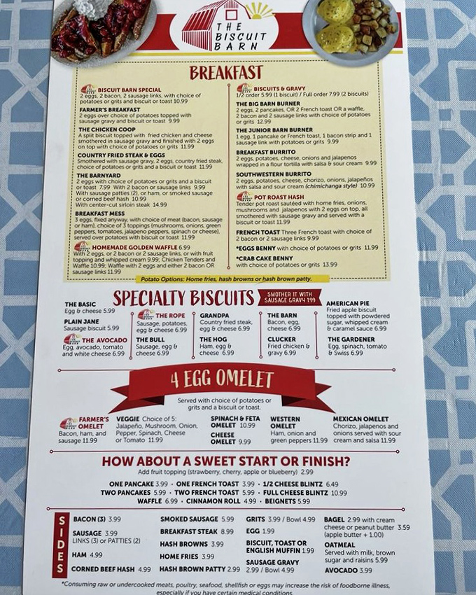 A menu that reads like a love letter to breakfast. When deciding between The Hog and The Bull, the correct answer is always "both."