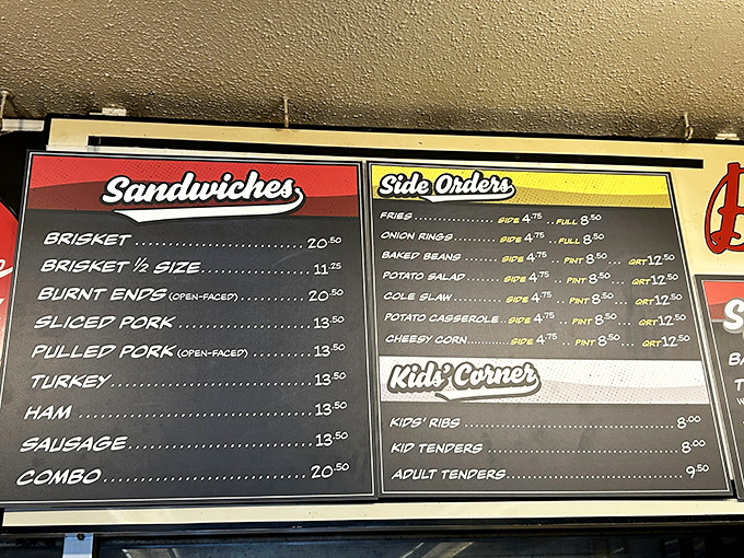 A menu of beautiful simplicity. When you've perfected your craft, you don't need pages of options&mdash;just meat done right.