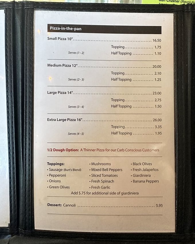 A menu of beautiful simplicity. No fusion confusion here&mdash;just pizza perfection in four sizes with toppings that belong on pizza, period.