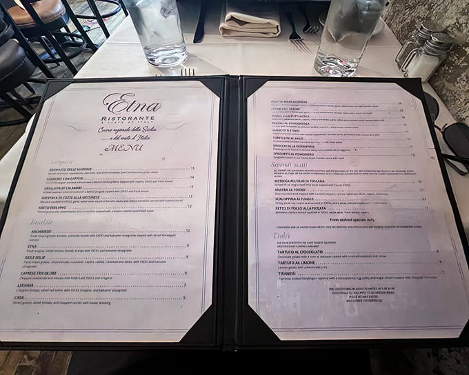 A menu that reads like poetry &ndash; each dish promising a different journey through Sicily's culinary landscape.