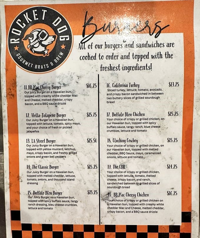 The menu reads like a greatest hits album of American comfort food, with each item a potential chart-topper.