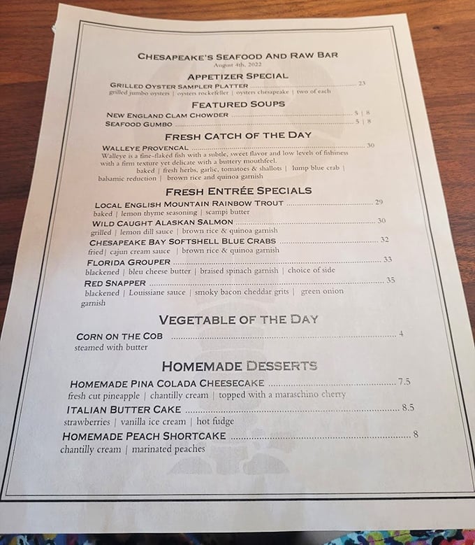 This menu reads like a love letter to the ocean &ndash; each description a promise of flavors worth traveling mountains for.